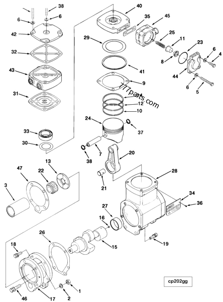 3803767 Compressor head repair kit - Cummins spare part | 777parts.com