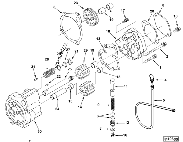 3821572 Lubricating oil pump - Cummins spare part | 777parts.com