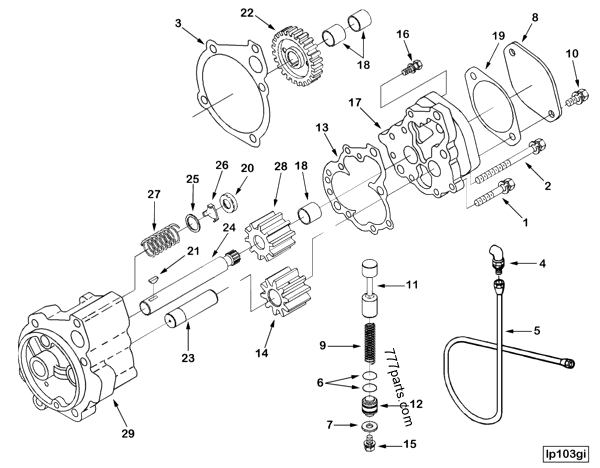 3821572 Lubricating oil pump - Cummins spare part | 777parts.com
