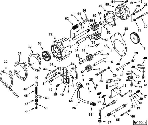 3821572 Lubricating oil pump - Cummins spare part | 777parts.com