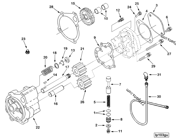 3821572 Lubricating oil pump - Cummins spare part | 777parts.com