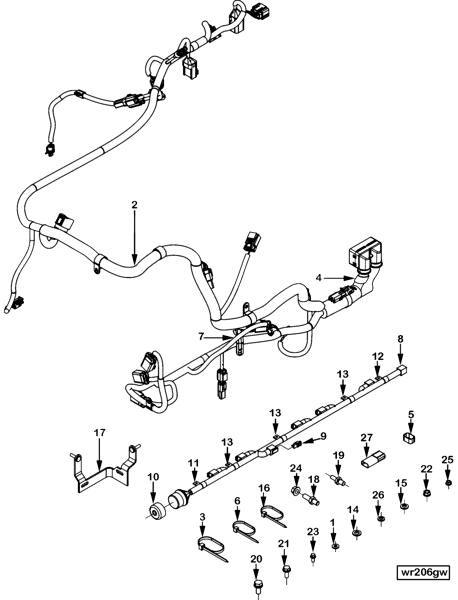 2864515 Electronic control module wiring harness - Cummins spare part ...