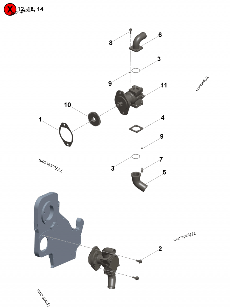 3897337 Kit,wp repair (minor) - Cummins spare part | 777parts.com