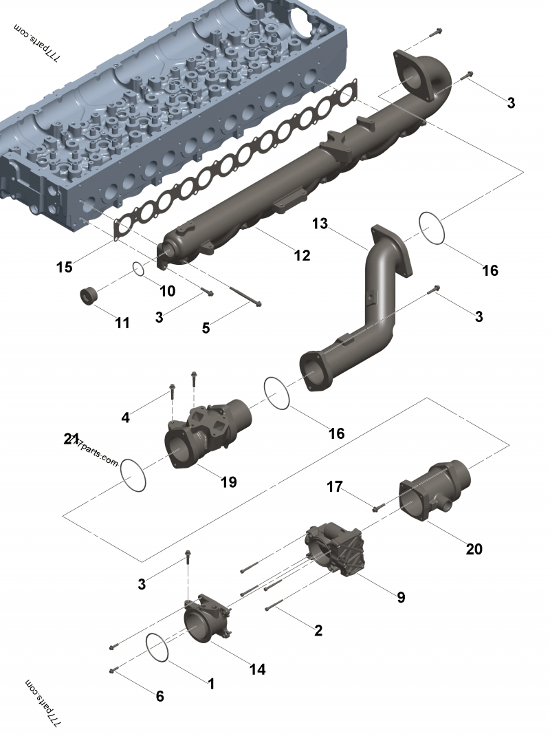 3900632 Hexagon flange head cap screw - Cummins spare part | 777parts.com