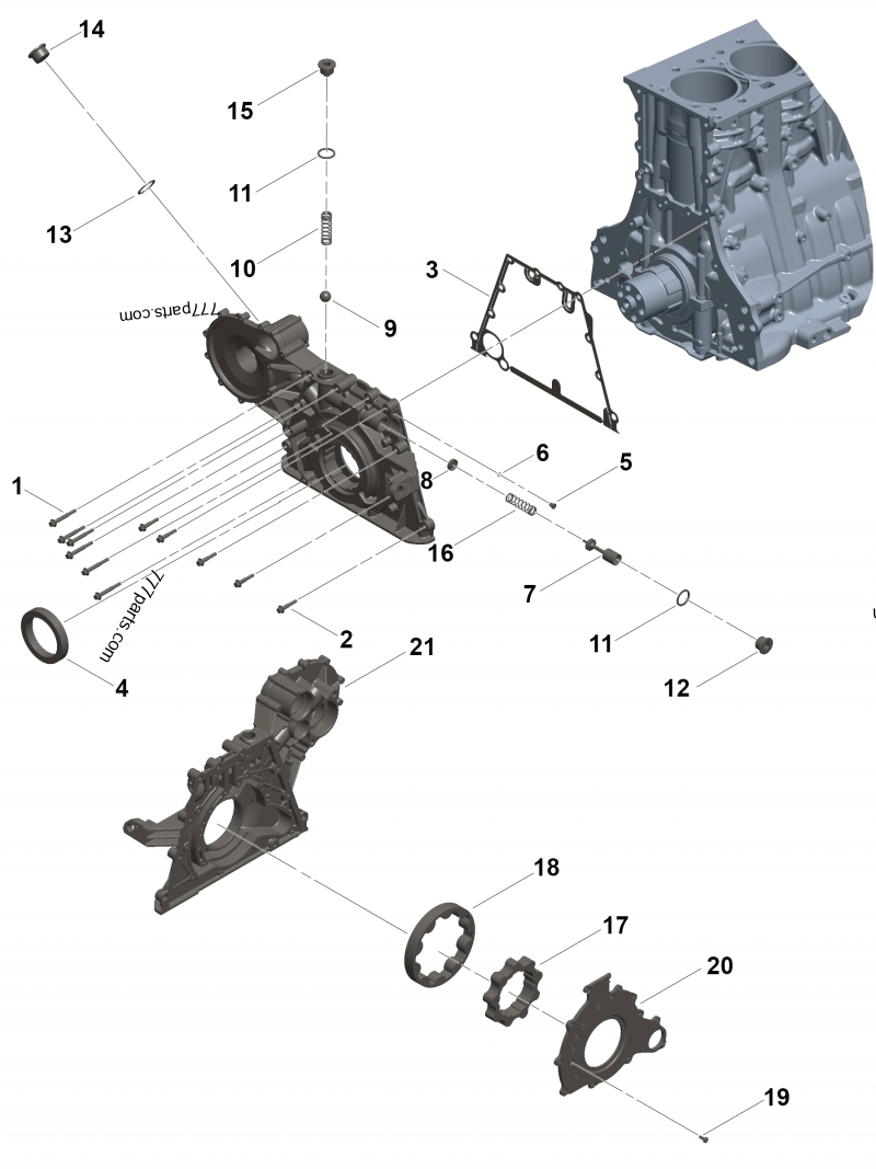 3901446 Hexagon flange head cap screw - Cummins spare part | 777parts.com