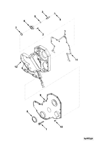 3918675 Gear cover - Cummins spare part | 777parts.com