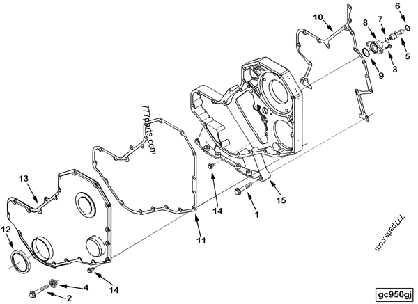 3918675 Gear cover - Cummins spare part | 777parts.com