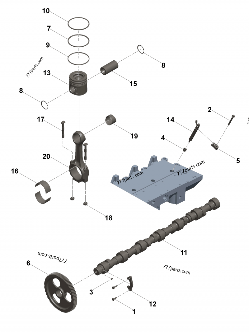 3929161 Engine piston - Cummins spare part | 777parts.com