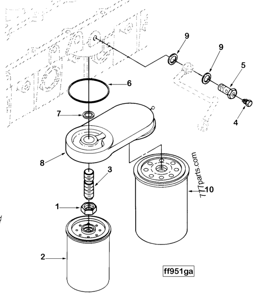 3936313 Fuel filter head - Cummins spare part | 777parts.com