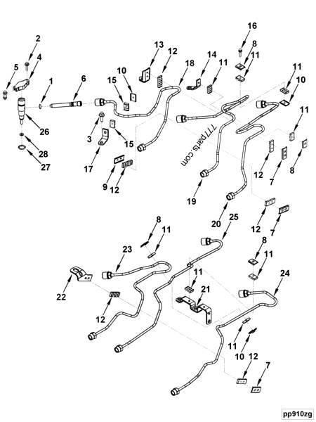 3943765 Injector fuel supply tube - Cummins spare part | 777parts.com