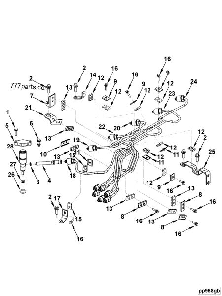 3943765 Injector fuel supply tube - Cummins spare part | 777parts.com