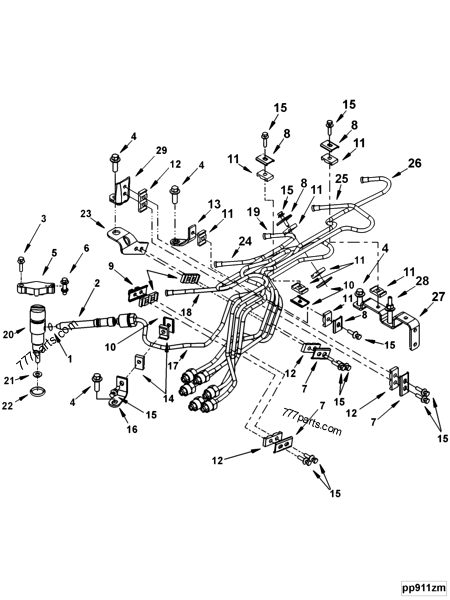 3943765 Injector fuel supply tube - Cummins spare part | 777parts.com