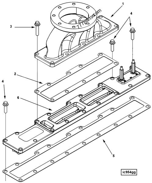 3944646 Intake manifold cover gasket - Cummins spare part | 777parts.com
