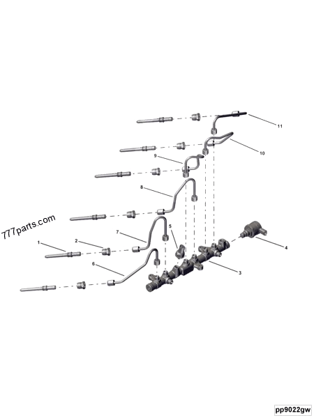 3944686 Injector fuel supply tube - Cummins spare part | 777parts.com