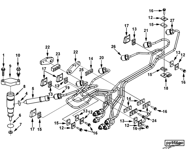 3944700 Injector fuel supply tube - Cummins spare part | 777parts.com