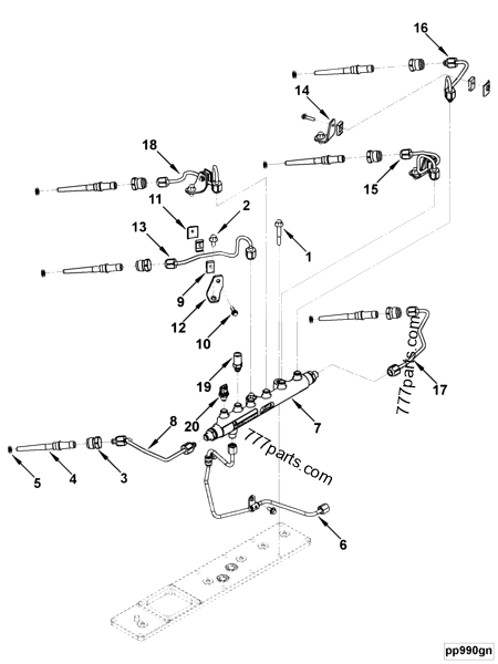 3957146 Injector fuel supply tube - Cummins spare part | 777parts.com