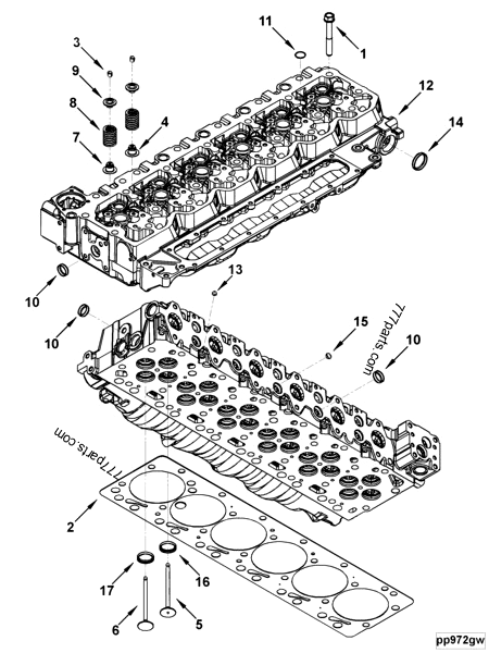 3958645 Cylinder head gasket - Cummins spare part | 777parts.com