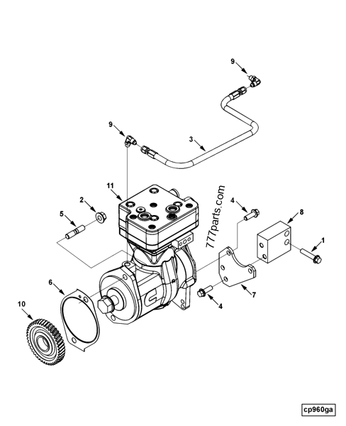 3969111 Air compressor - Cummins spare part | 777parts.com
