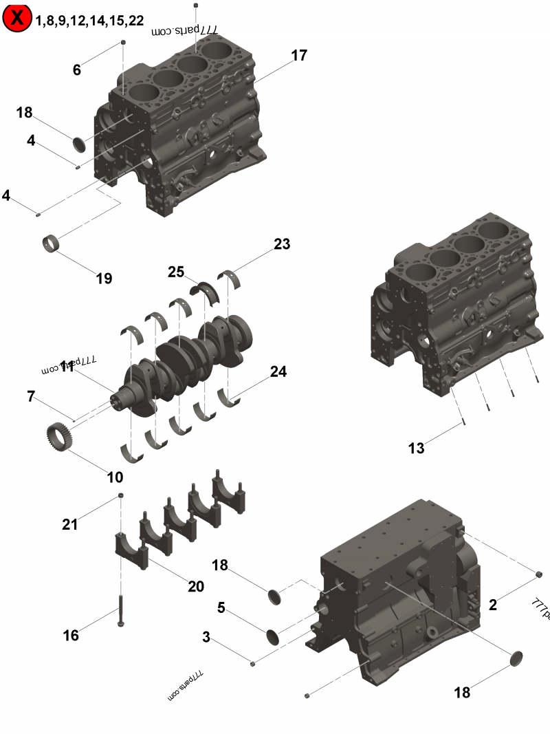 3978822 Crankshaft thrust bearing - Cummins spare part | 777parts.com