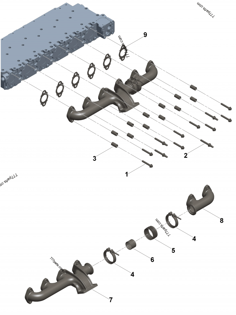 3999839 Exhaust outlet adapter - Cummins spare part | 777parts.com