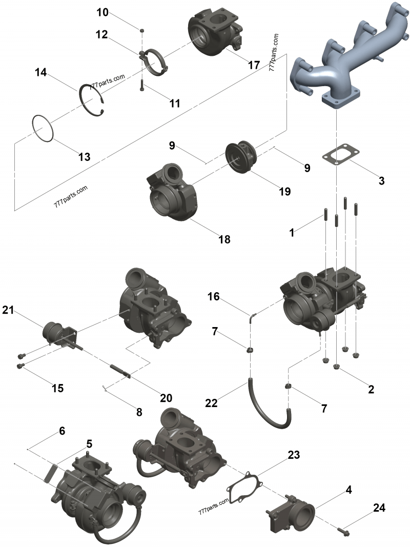 4025219 Heat exchanger82 drying turbocharger - Cummins spare part ...