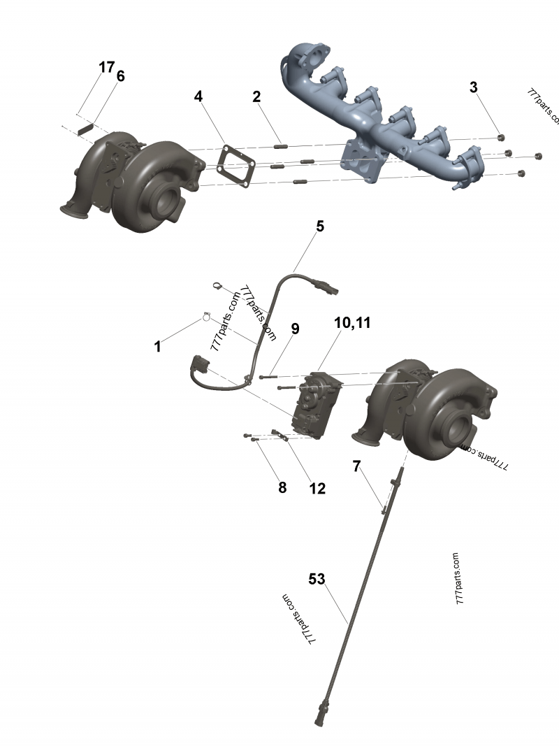 4034310 Turbocharger actuator kit - Cummins spare part | 777parts.com