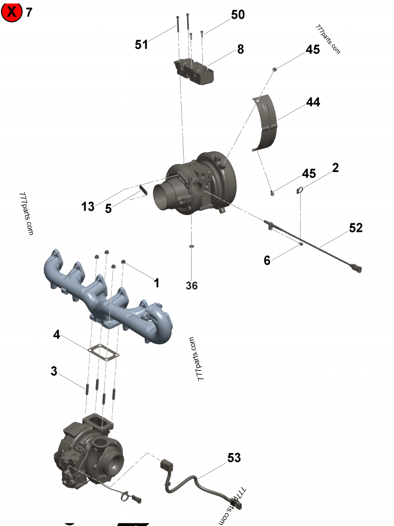 4034315 Turbocharger actuator kit - Cummins spare part | 777parts.com