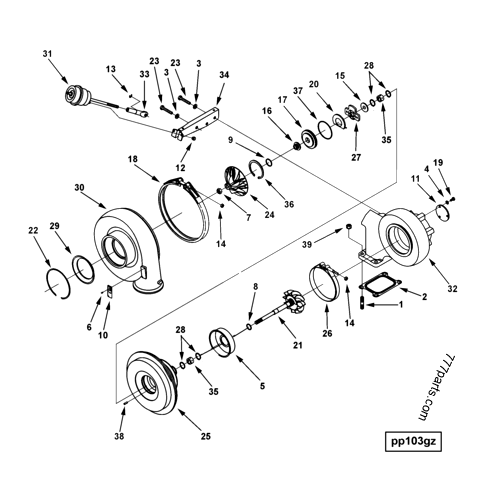 4036317 Turbocharger compressor impeller - Cummins spare part ...