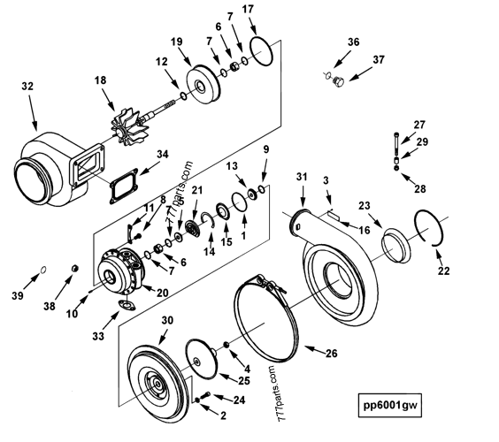 4038464 Turbocharger compressor impeller - Cummins spare part ...