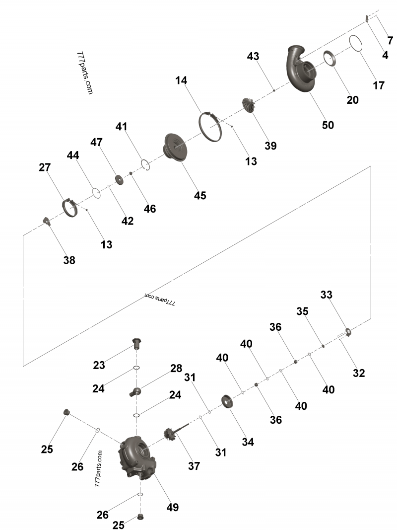4043577 Turbocharger - Cummins spare part | 777parts.com