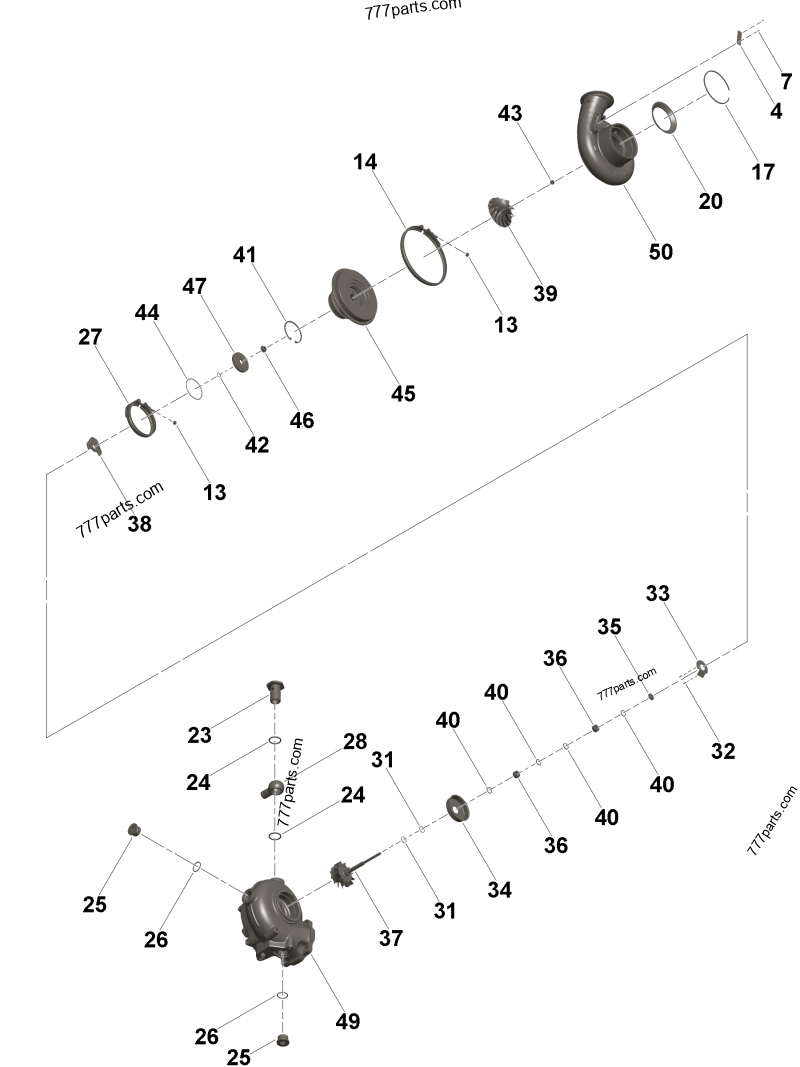4043577 Turbocharger - Cummins spare part | 777parts.com