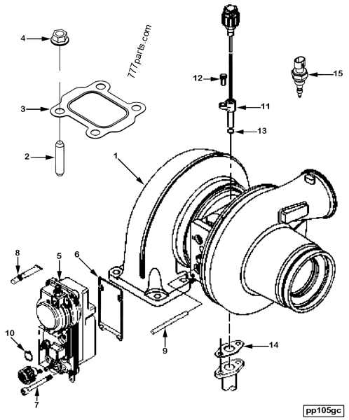 4045108 Turbocharger actuator - Cummins spare part | 777parts.com