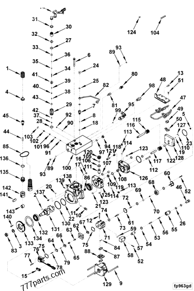 4076932 Fuel pump gear cover - Cummins spare part | 777parts.com