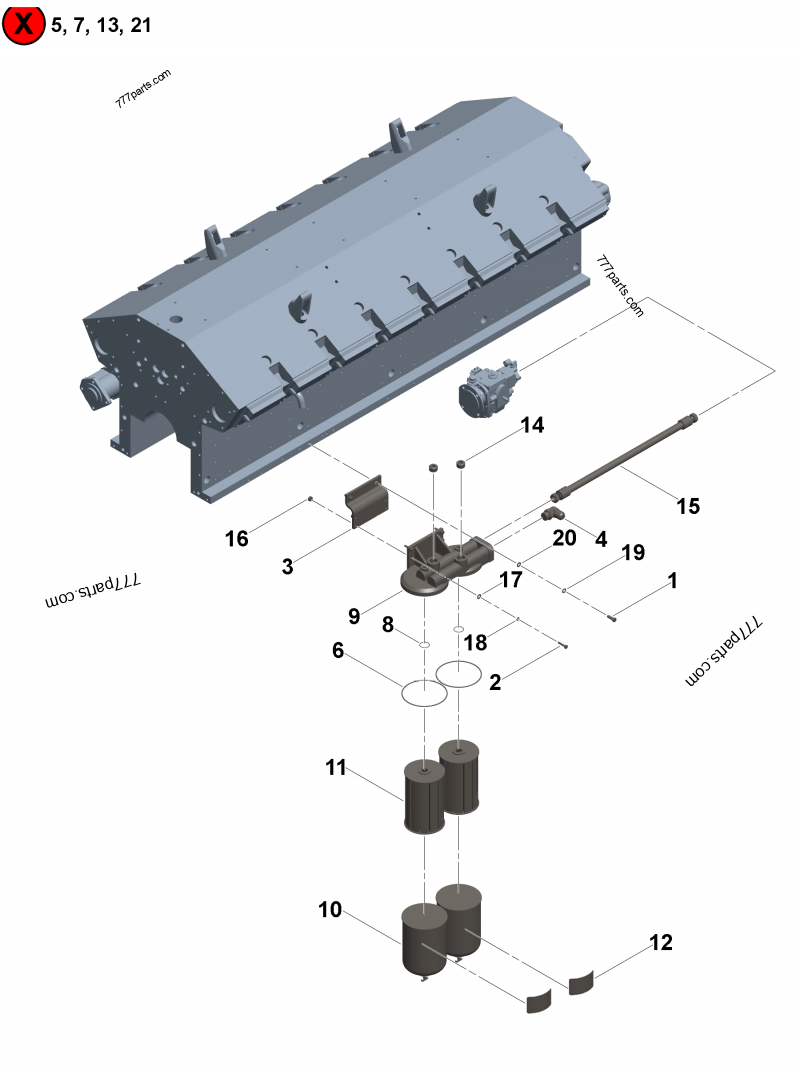 4084133 Fuel filter element - Cummins spare part | 777parts.com