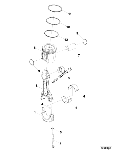 4089500 Piston ring set - Cummins spare part | 777parts.com