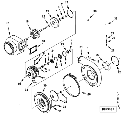 4089730 Heat exchanger83 water cooler turbocharger - Cummins spare part ...