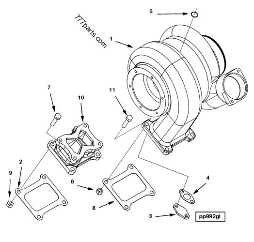 4095975 Regular hexagon nut - Cummins spare part | 777parts.com