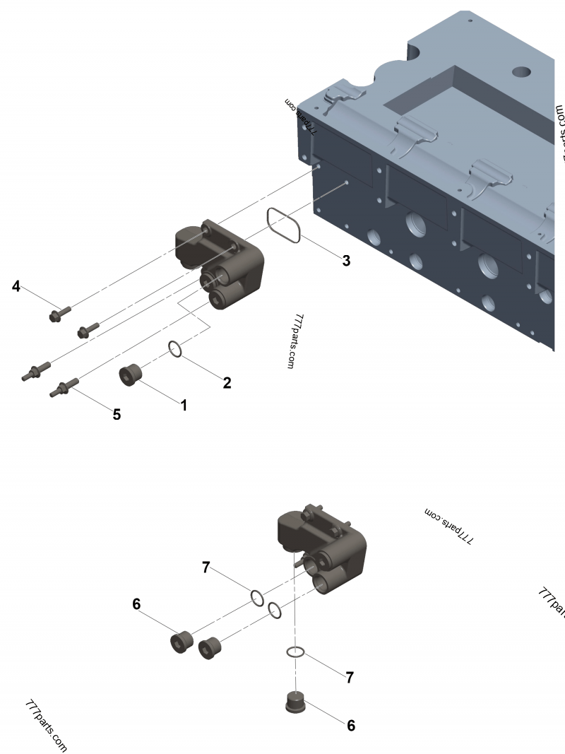 4298644 Water transfer connection - Cummins spare part | 777parts.com