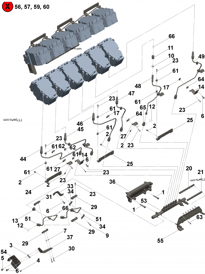 4303117 Fuel plumbing bracket - Cummins spare part | 777parts.com