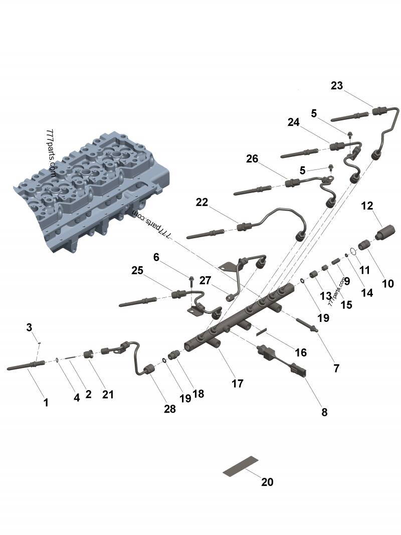 4307197 Pressure relief valve plunger - Cummins spare part | 777parts.com