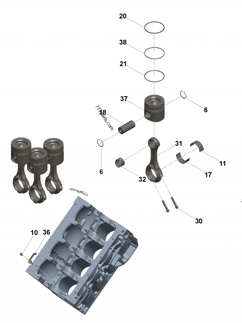4309259 Engine piston kit - Cummins spare part | 777parts.com