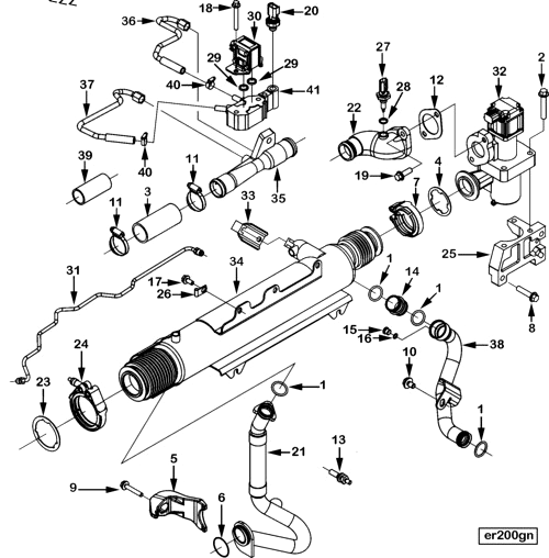 2881725 Exhaust recirculation cooler kit - Cummins spare part ...