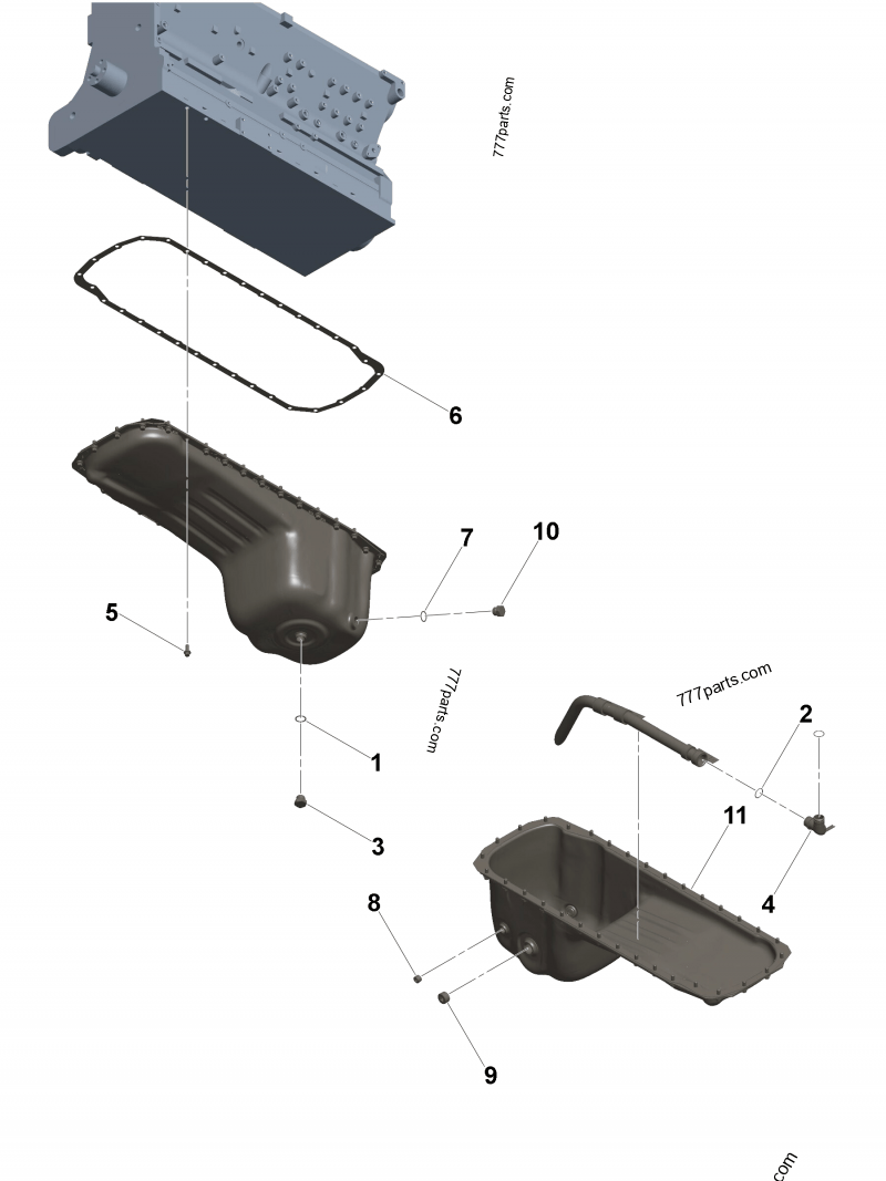 4318308 Oil pan gasket - Cummins запчасть для спецтехники | 777parts.com