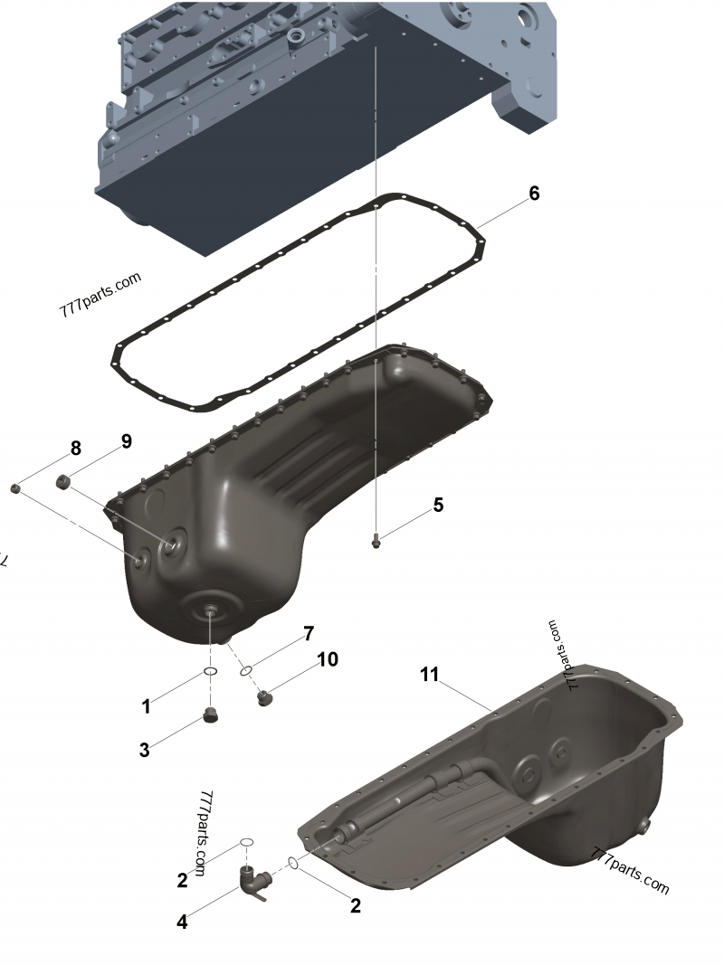 4318308 Oil pan gasket - Cummins запчасть для спецтехники | 777parts.com