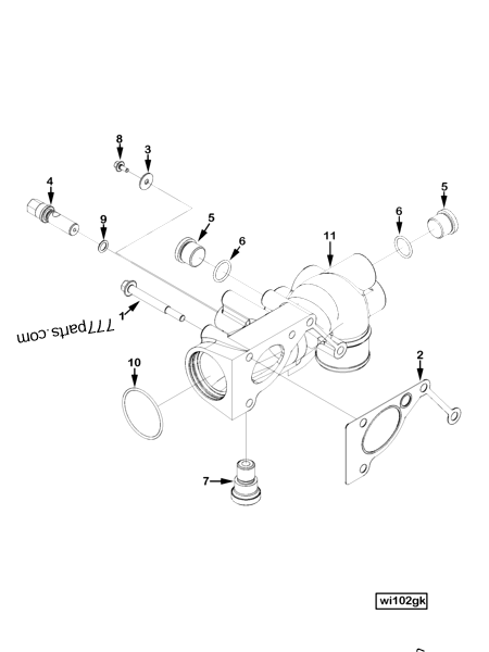 4318607 Water inlet connection - Cummins spare part | 777parts.com