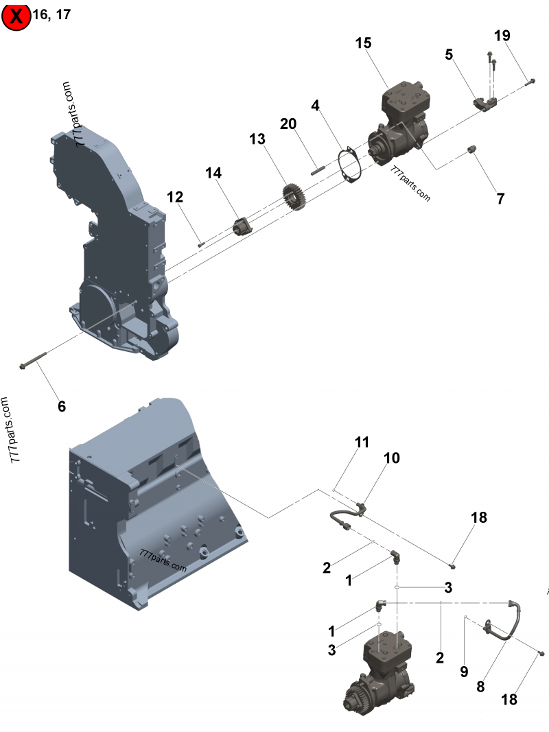 4337585 Compressor head repair kit - Cummins spare part | 777parts.com