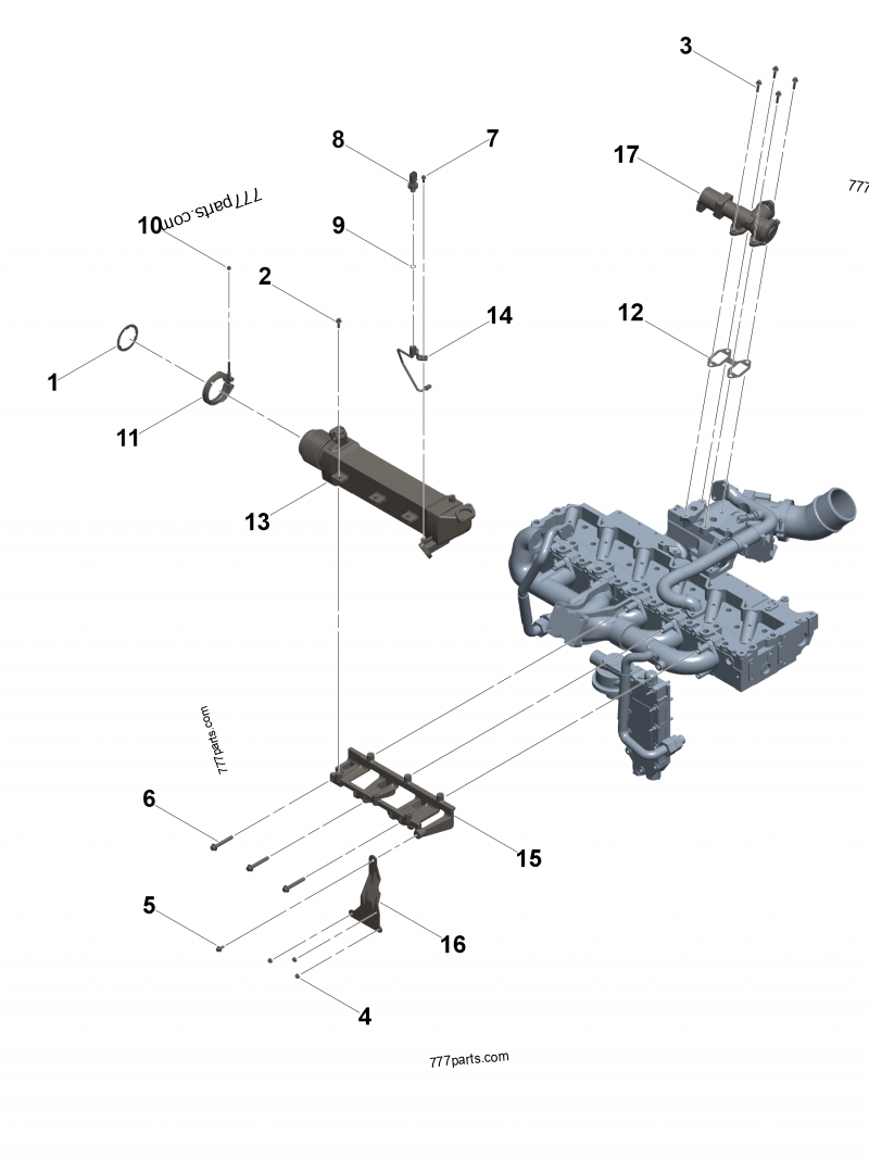4352253 Exhaust recirculation cooler kit - Cummins spare part ...