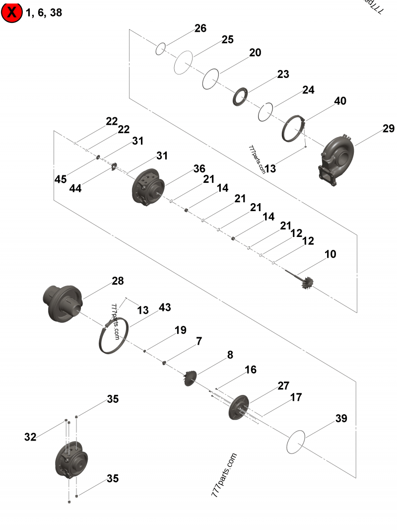 4352317 Turbocharger kit - Cummins spare part | 777parts.com