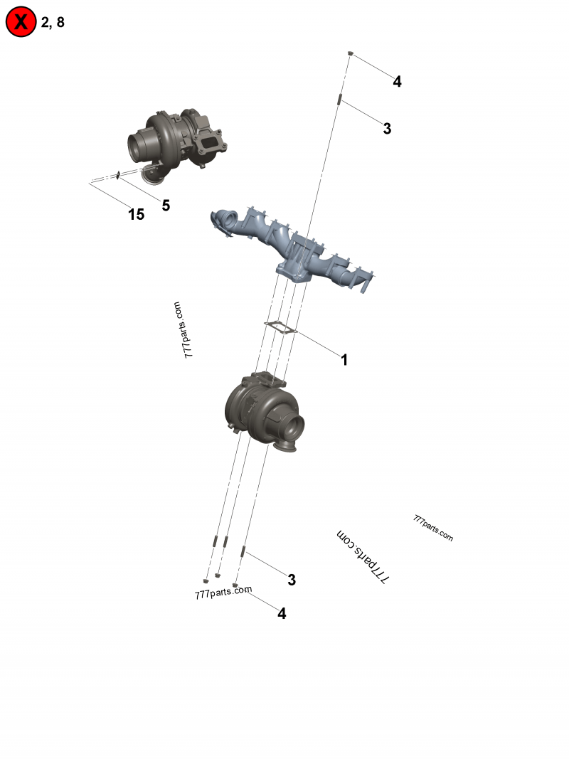 4352317 Turbocharger kit - Cummins spare part | 777parts.com