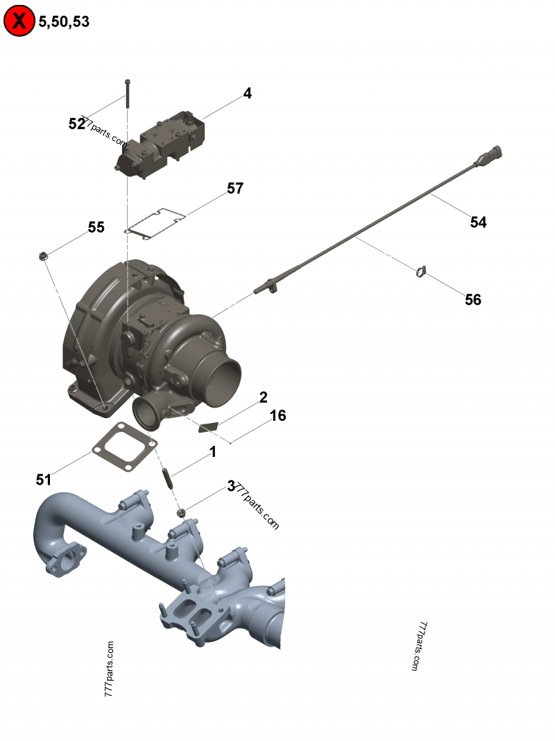 4352378 Turbocharger kit - Cummins spare part | 777parts.com